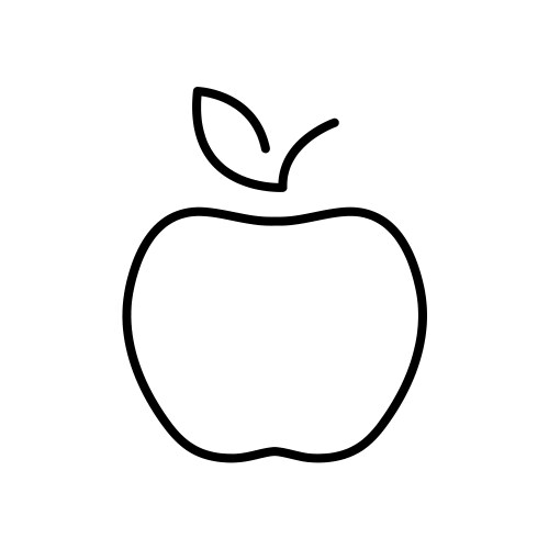 Apple outline icon Royalty Free Vector Image - VectorStock