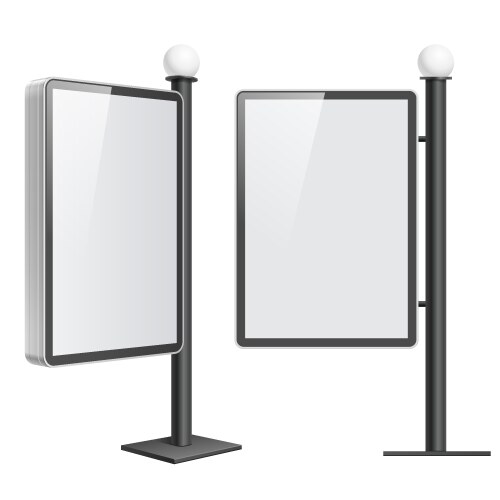 Realistic street light box template Royalty Free Vector