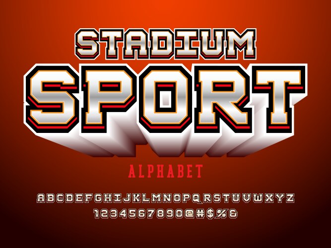 Sport font Royalty Free Vector Image - VectorStock