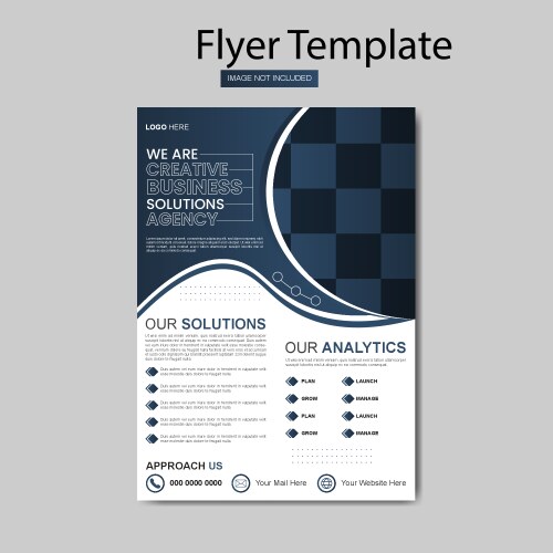 Business flyer design template graphic Royalty Free Vector