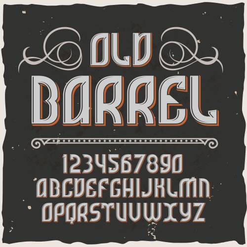 Good handcrafted font for any label design Vector Image