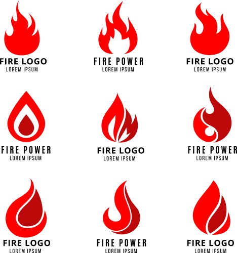 Fire extinguisher instruction labels set Vector Image