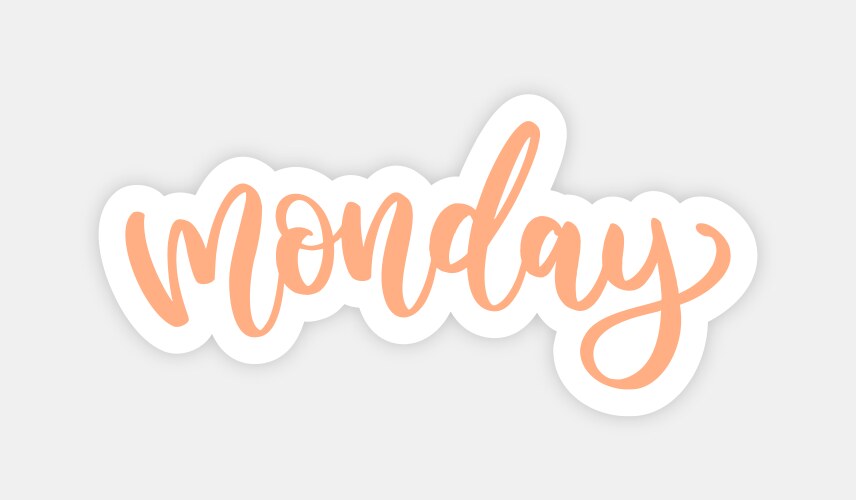 Monday Lettering Vector Images (over 4,400)