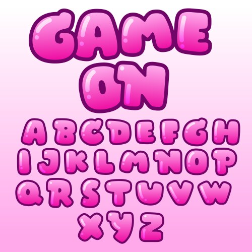 Pink Bubble Letters Vector Images (over 3,700)