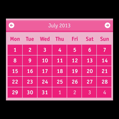 Calendar with map of countries Royalty Free Vector Image