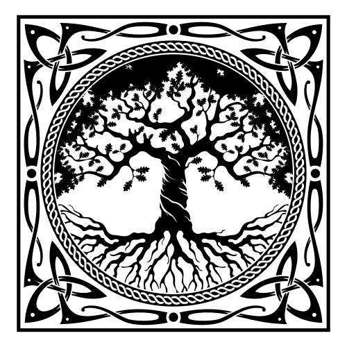 Viking design world tree from scandinavian Vector Image