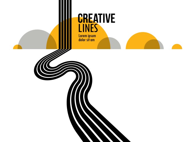 Future lines in 3d perspective abstract Royalty Free Vector