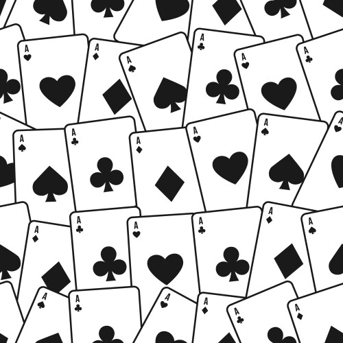 Playing cards seamless background pattern Vector Image