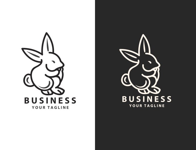 Rabbit logo Royalty Free Vector Image - VectorStock