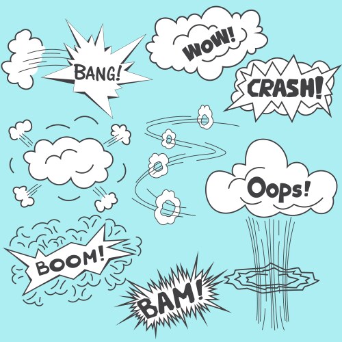 Comic book elements Royalty Free Vector Image - VectorStock