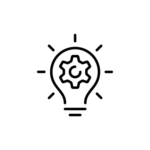 Light bulb line icon Royalty Free Vector Image