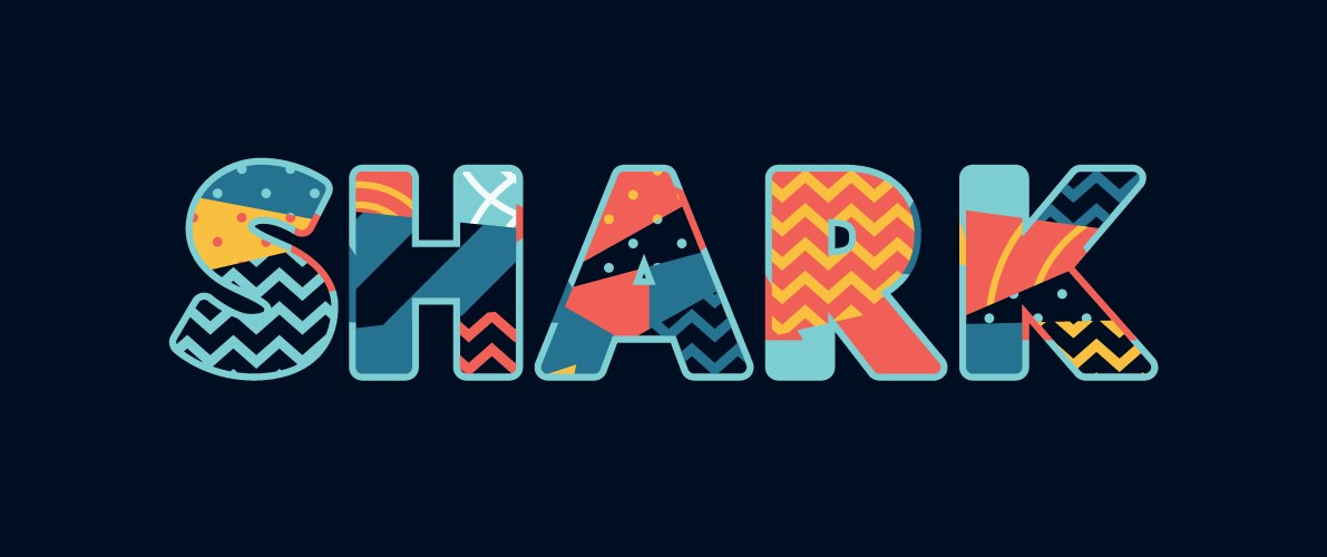 Shark concept word art Royalty Free Vector Image