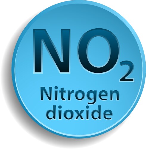 No2 icon nitrogen dioxide design Royalty Free Vector Image