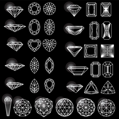 Diamond Outline Shape Vector Images (over 13,000)