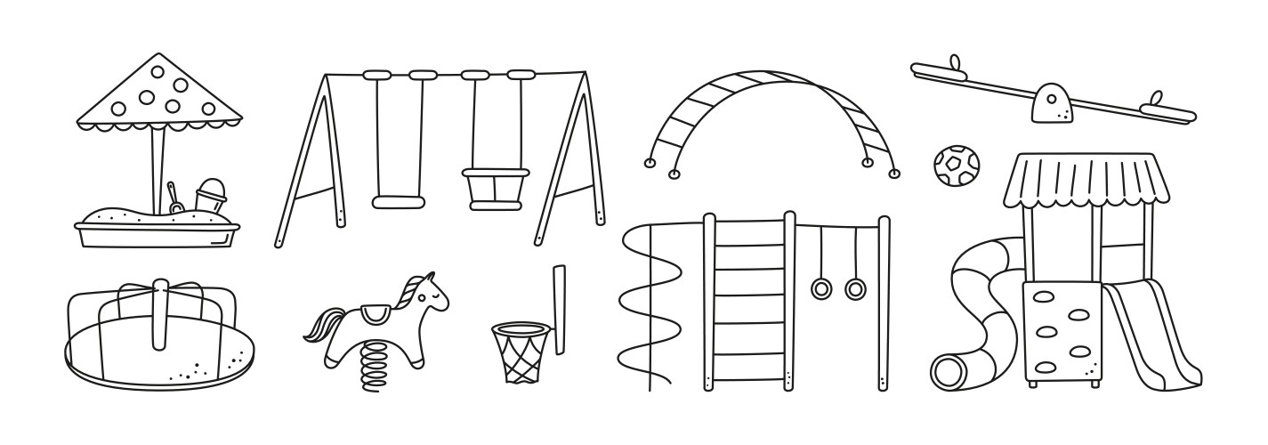 Playground Outline Vector Images (over 12,000)