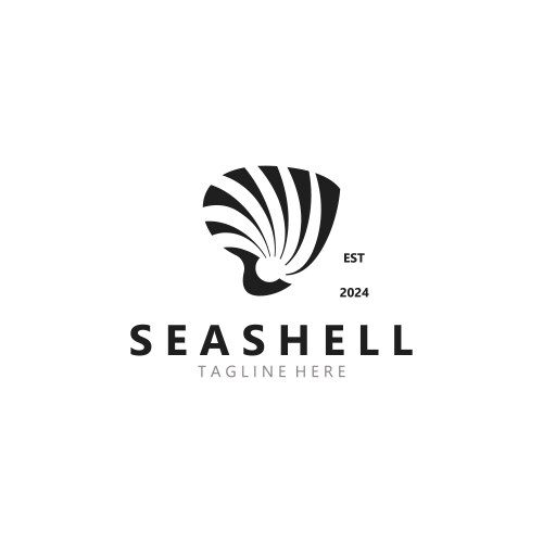 Seashell logo ocean animals premium quality Vector Image