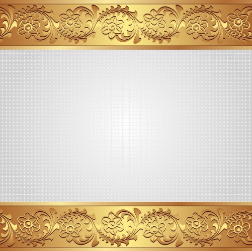 Vintage gold strip frame Royalty Free Vector Image