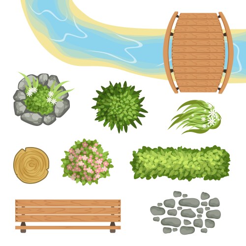 Landscape elements Royalty Free Vector Image - VectorStock