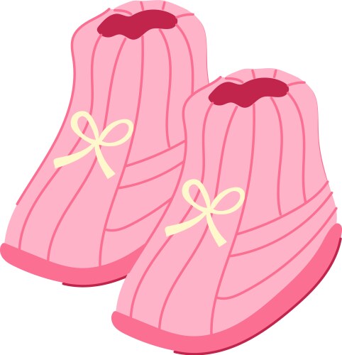 Crochet baby booties cartoon Royalty Free Vector Image