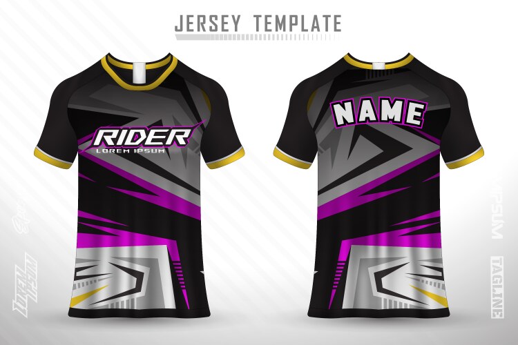 T-shirt for man front and back with sports team Vector Image