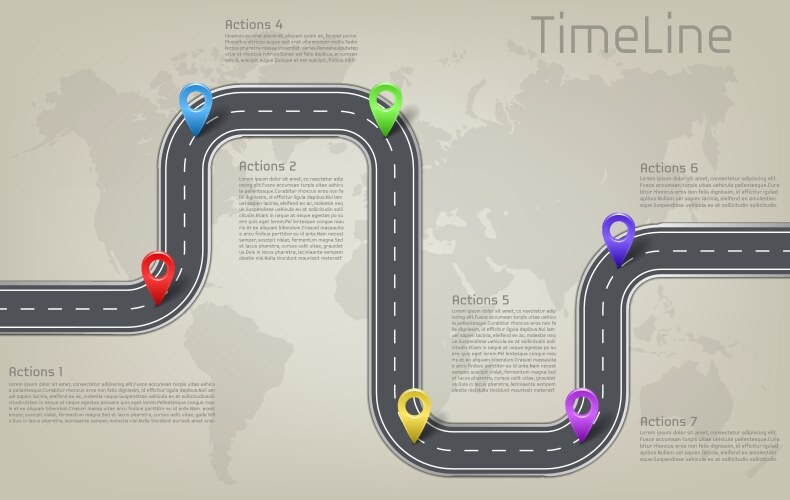 Timeline infographic 3 steps concept Royalty Free Vector