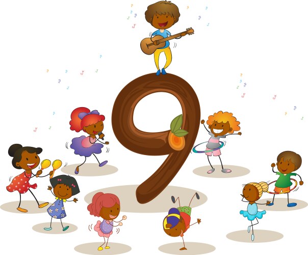 Poster design for counting numbers one to ten Vector Image