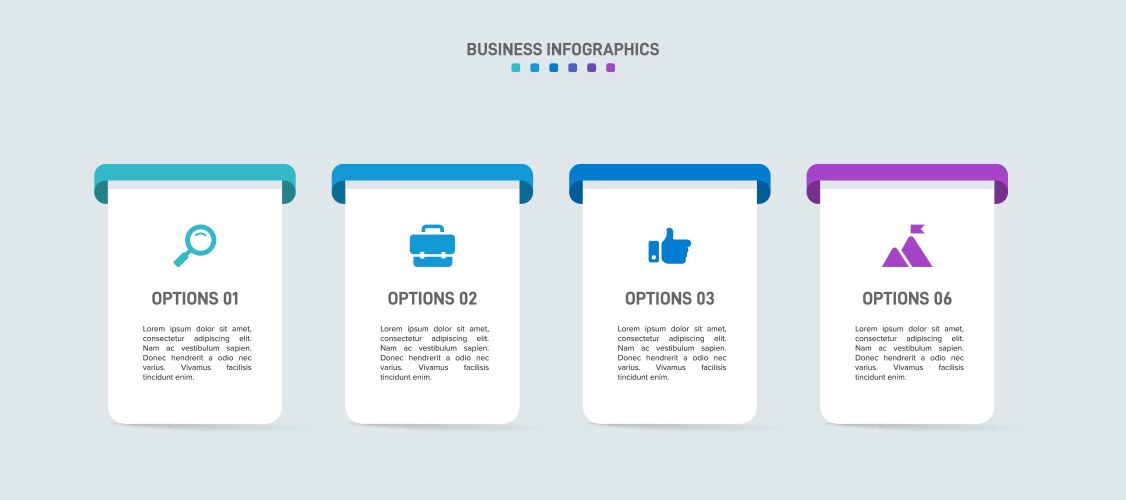 Horizontal progress bar featuring 4 arrow-shaped Vector Image