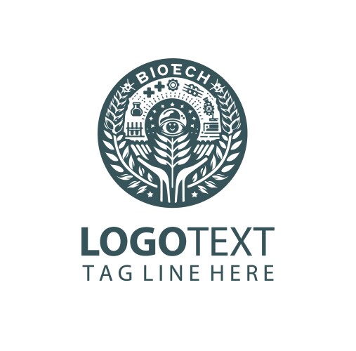 Biotech logo Royalty Free Vector Image - VectorStock