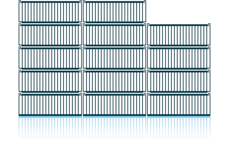 Container stack icon Royalty Free Vector Image