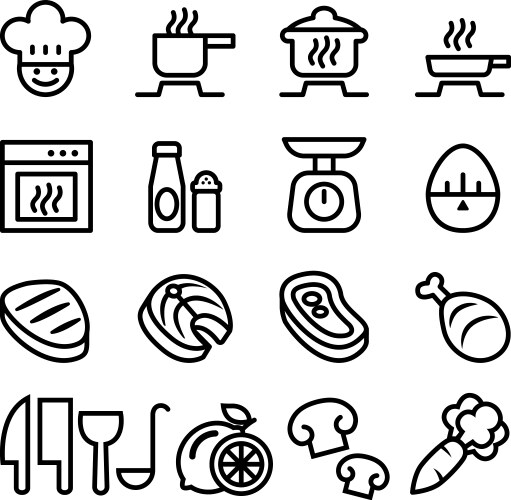 Vegetable icon set Royalty Free Vector Image - VectorStock