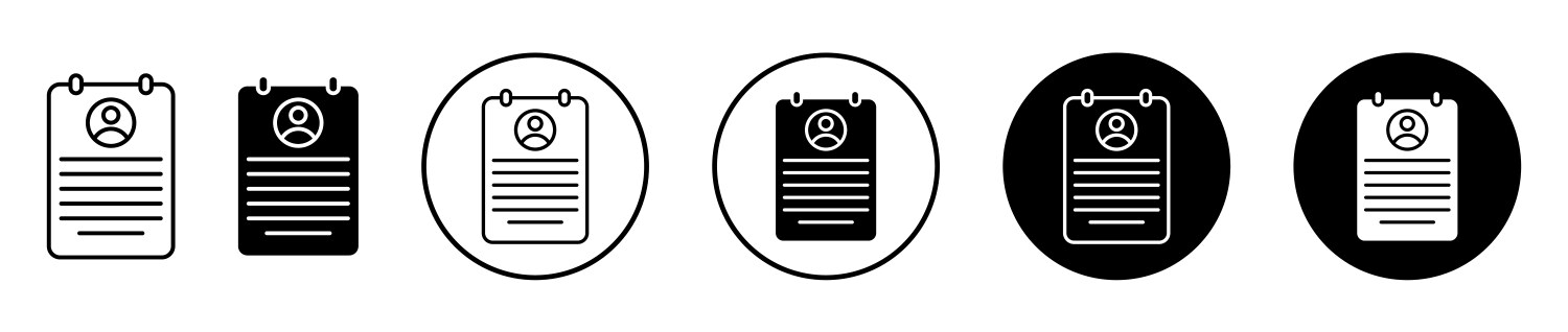 Cv icon set Royalty Free Vector Image - VectorStock