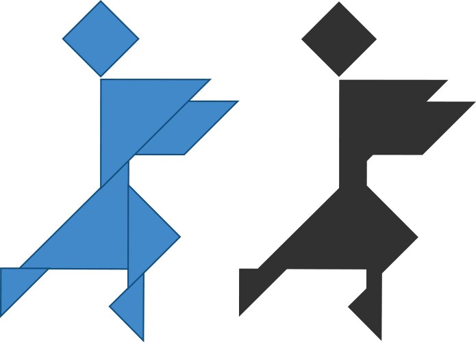 Arrow up tangram traditional chinese dissection Vector Image