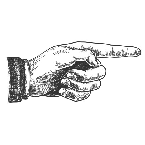 Vintage Pointing Finger Sign Vector Images (over 1,100)