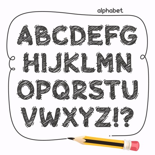 Letter Alphabet Doodle Vector Images (over 17,000)