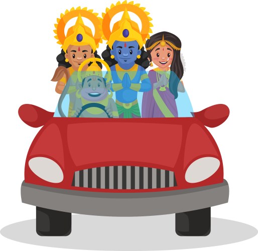 Lord hanuman cartoon character Royalty Free Vector Image