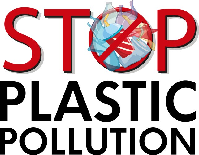 Poster design with stop pollution Royalty Free Vector Image
