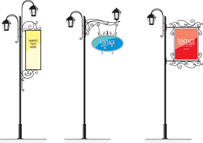 Vintage style signs Royalty Free Vector Image - VectorStock