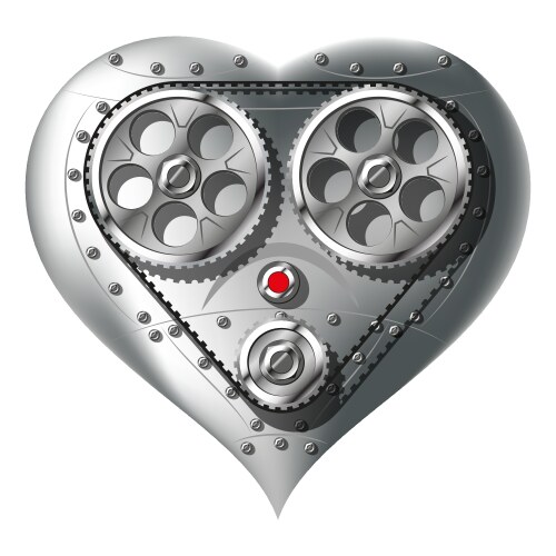 Mechanical Heart Gear Royalty Free Vector Image