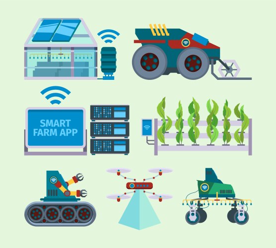 Smart Agriculture Technology Royalty Free Vector Image