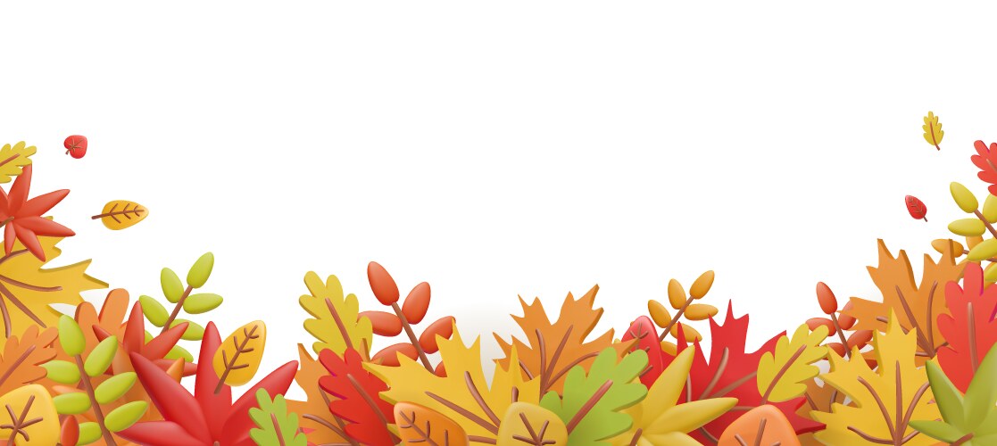 Abstract autumn background with colorful leaves Vector Image