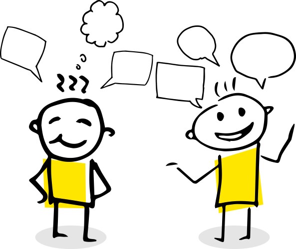 Two People Talking Drawing Vector Images (over 600)