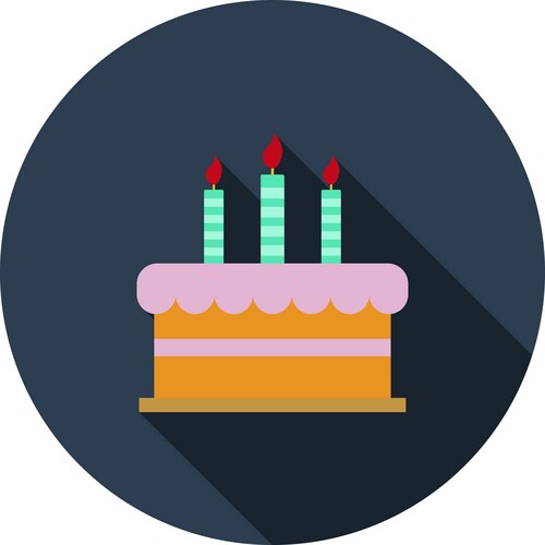Party cake icon Royalty Free Vector Image - VectorStock