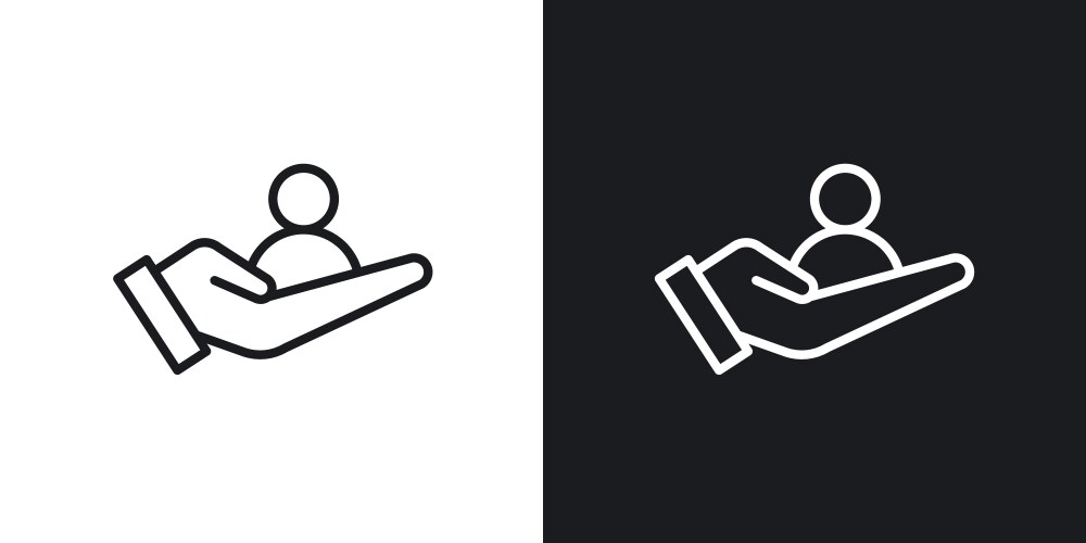 Customer retention icon set client care logo Vector Image