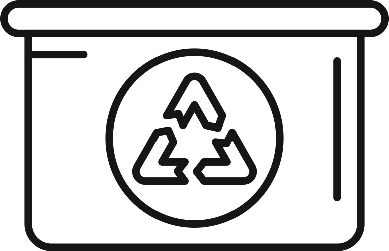 Plastic waste container separating garbage Vector Image