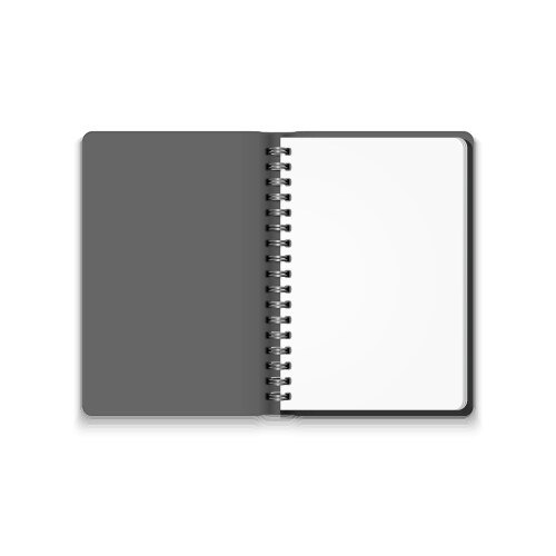 White blank paper note notebook page Royalty Free Vector