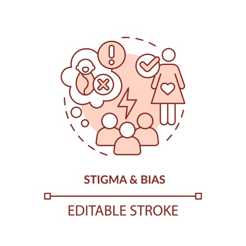 Stigma and bias concept icon Royalty Free Vector Image