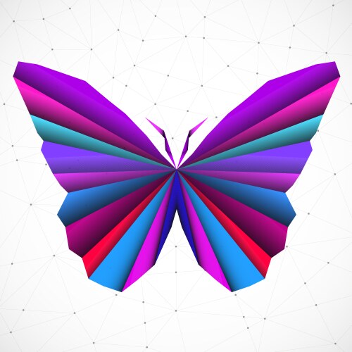 Polygon Outlines Butterfly Vector Images (over 250)