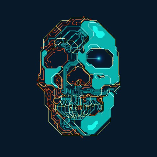 Skeleton scan Royalty Free Vector Image - VectorStock