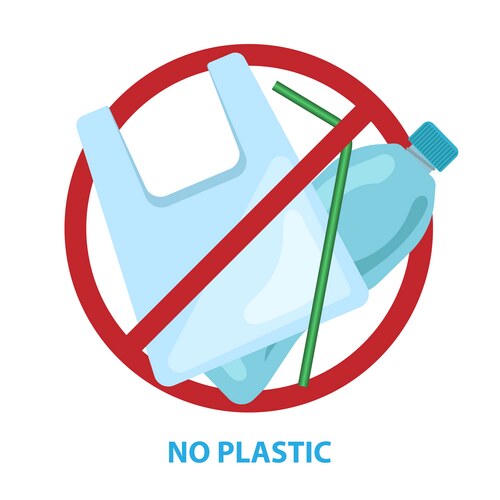 Say no to plastic bags poster Royalty Free Vector Image