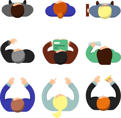 Top View Man Sitting Vector Images (over 1,000)